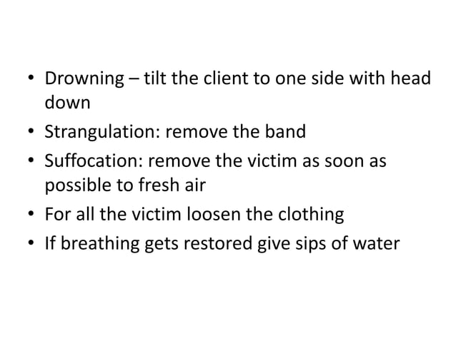 Asphyxia | PPTX | First Aid | Injuries