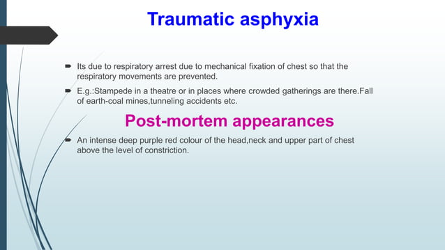 All about asphyxia in forensic medicine.1.pptx | First Aid | Injuries