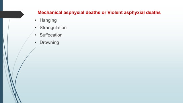 All about asphyxia in forensic medicine.1.pptx | First Aid | Injuries