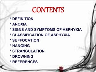 asphyxia forensic medicine heakth care crime scene | PPT