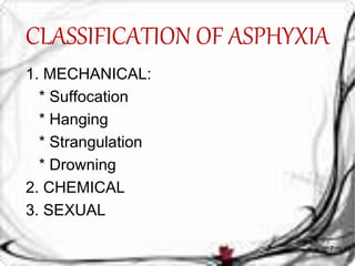 asphyxia forensic medicine heakth care crime scene | PPT