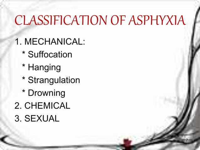 asphyxia forensic medicine heakth care crime scene | PPT | Death, Injury, or Military Conflict ...