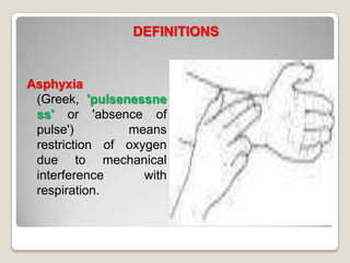 Asphyxia Medical Condition