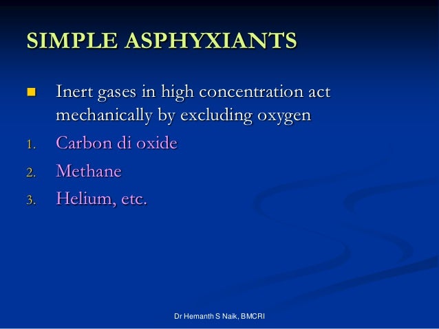 Gases Common Most Asphiyxiant