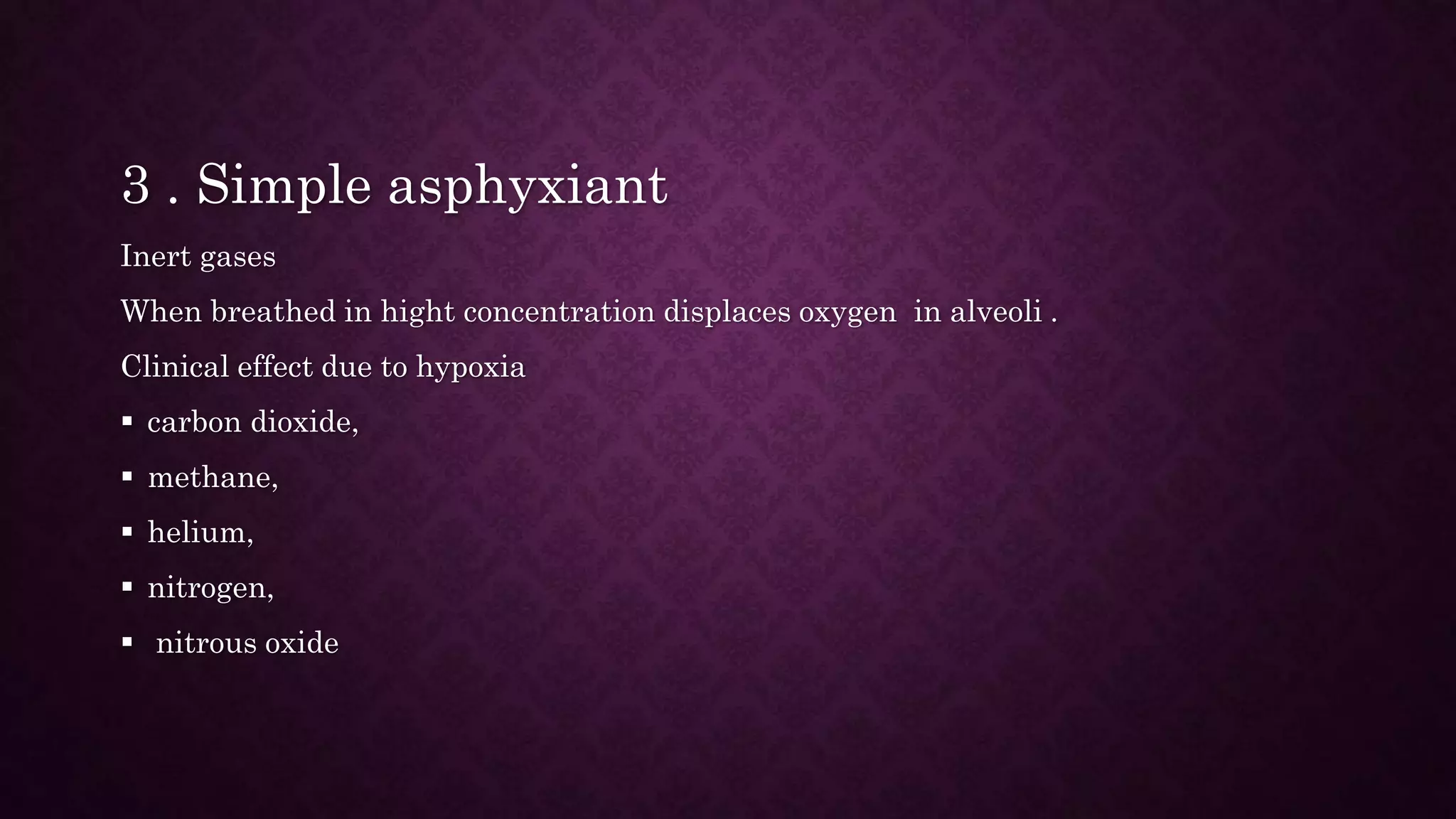 Asphyxiants | PPTX