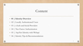 Asp.Net Identity | PPTX