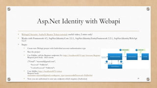 Asp.Net Identity | PPTX