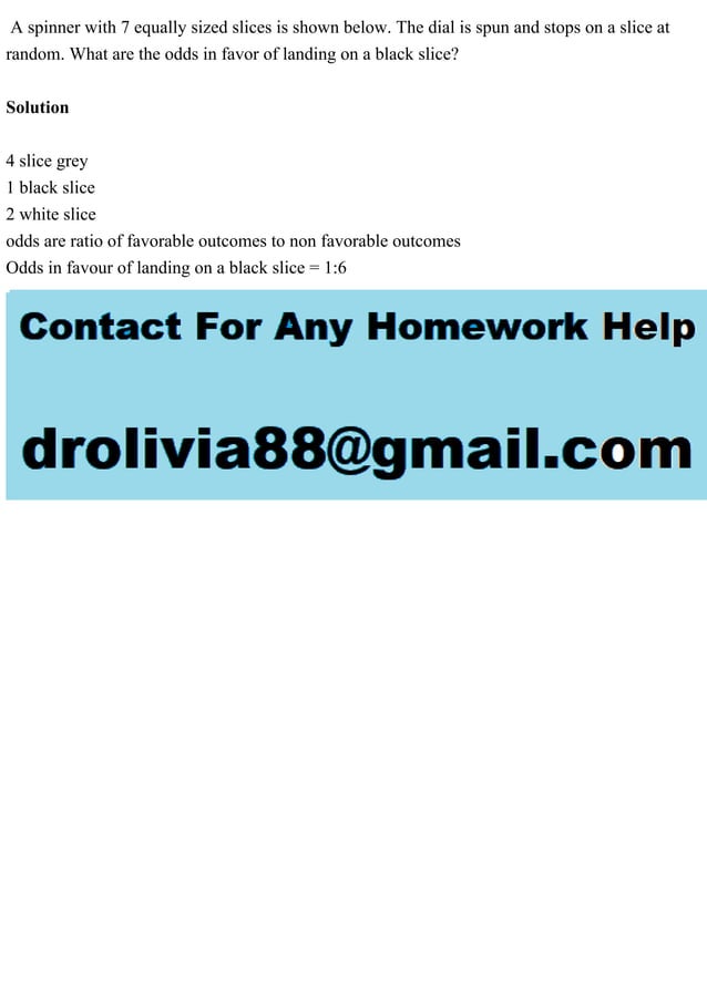 A spinner with 7 equally sized slices is shown below. The dial is spu.pdf