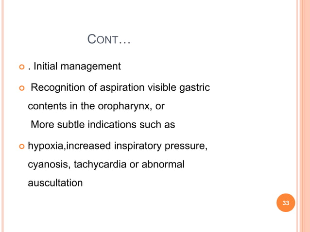 Aspiration.ppt | Lung and Respiratory Health | Diseases and Conditions