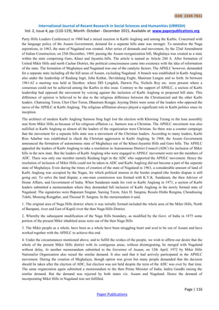 Aspiration for an ‘Ethnic’ Identity: Assessing Autonomy Movement in ...