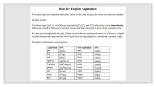 Aspiration in English | PPTX