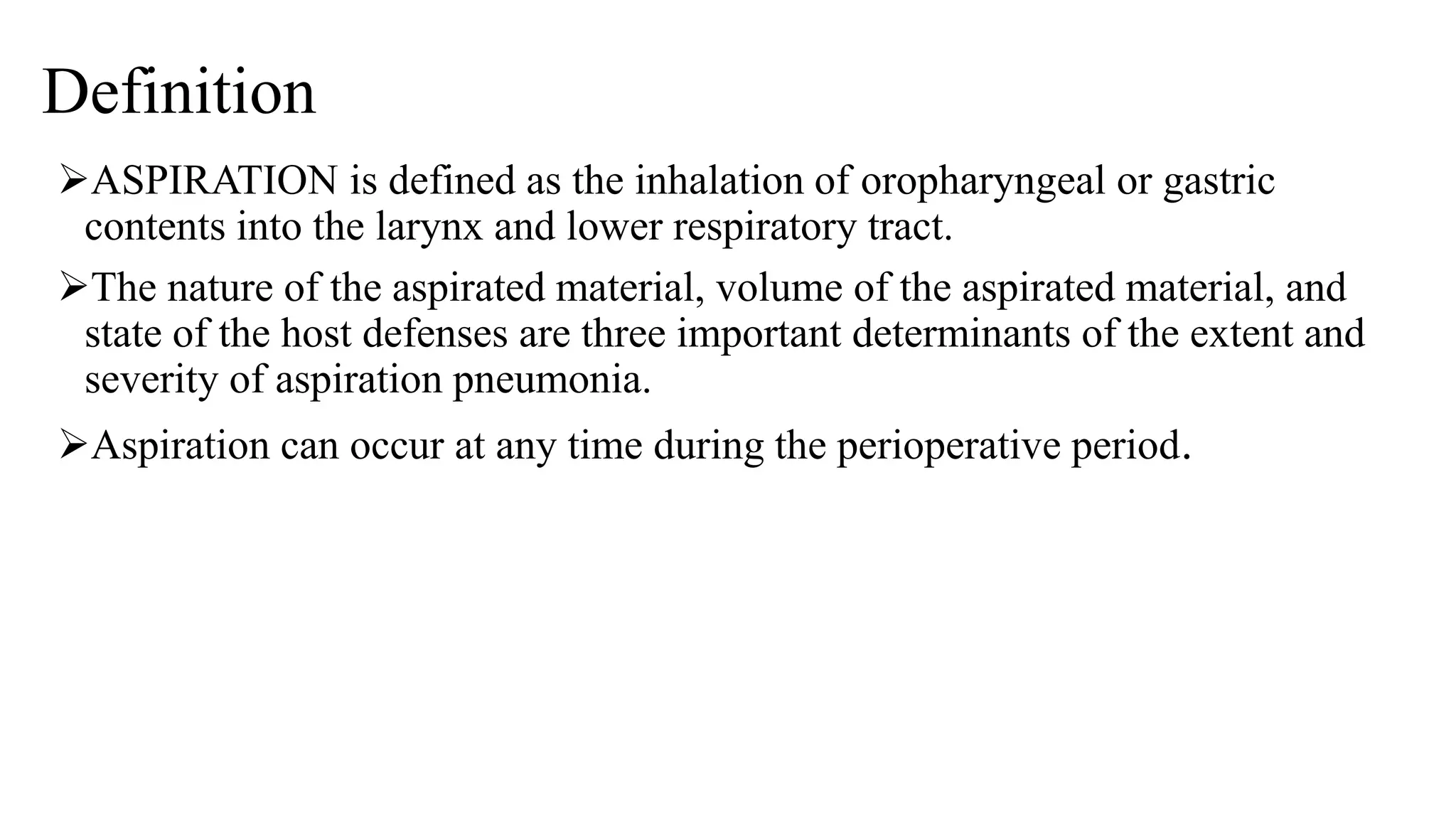 Aspiration management | PPTX