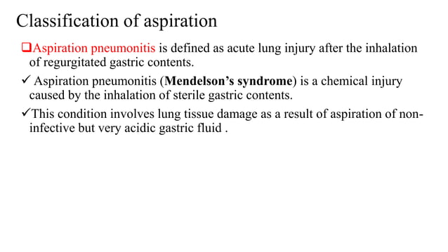 Aspiration management | PPTX