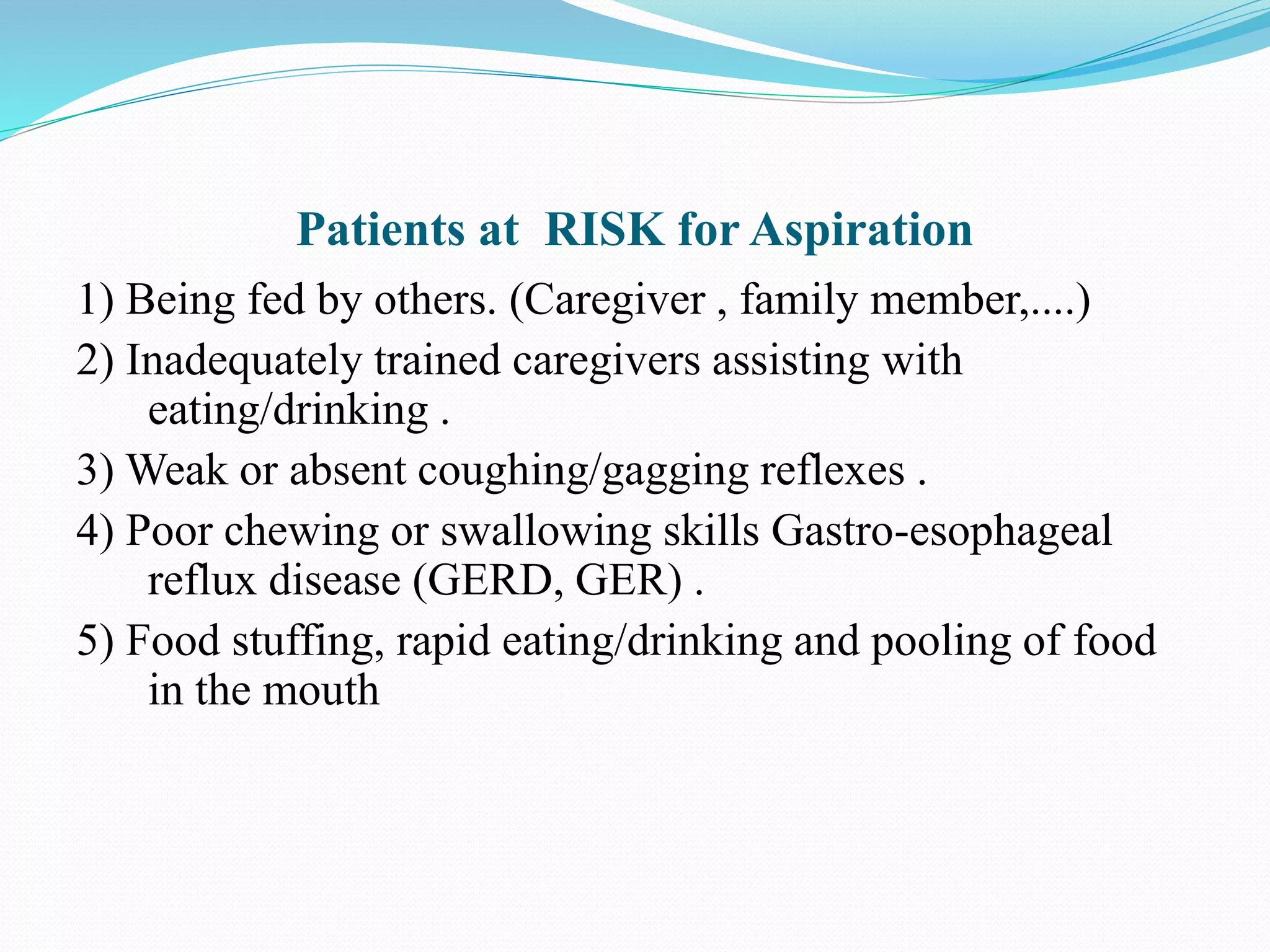 Aspiration pneumonia prevention skilled nurse facility 2012 | PPTX