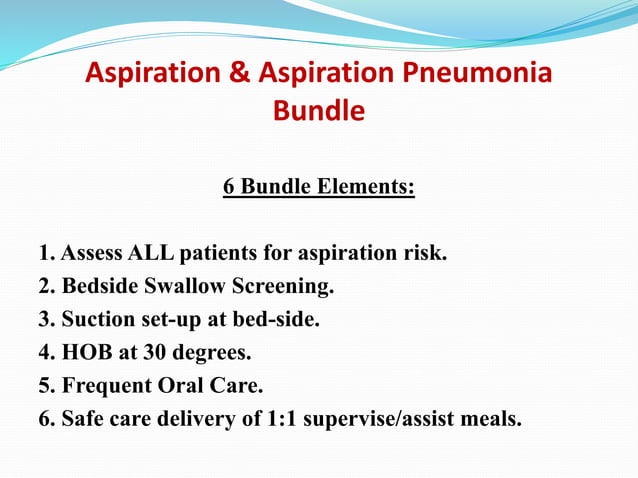Aspiration pneumonia prevention skilled nurse facility 2012 | PPTX