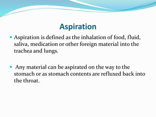 Aspiration pneumonia prevention skilled nurse facility 2012 | PPTX