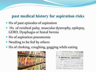 Aspiration pneumonia prevention skilled nurse facility 2012 | PPTX