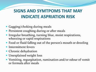 Aspiration pneumonia prevention skilled nurse facility 2012 | PPTX
