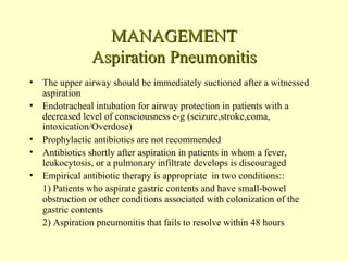 Aspiration Pneumonia | PPT