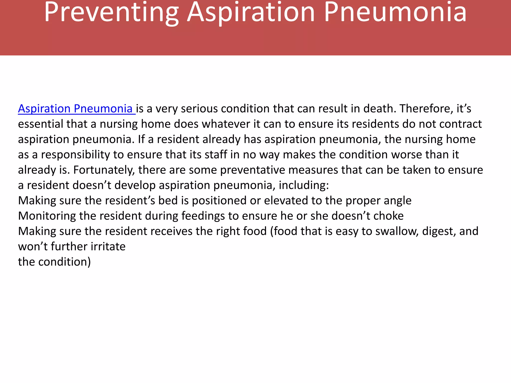 Aspiration Pneumonia | PPTX