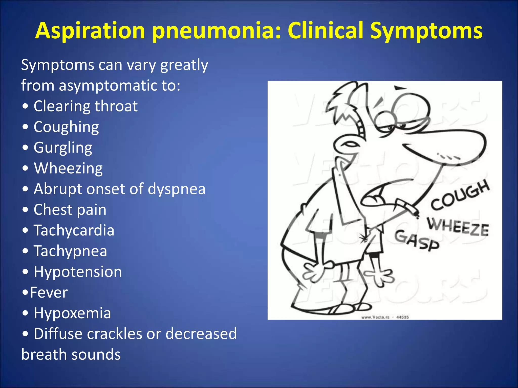 Aspiration pneumonia in head and neck cancer patients | PPTX
