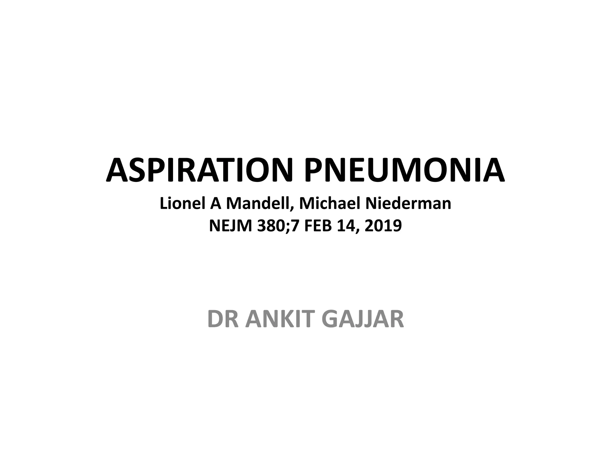 Aspiration pneumonia | PPTX