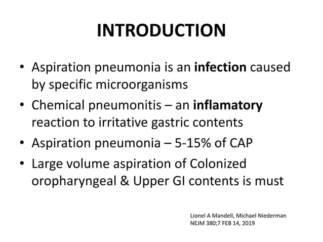Aspiration pneumonia | PPTX