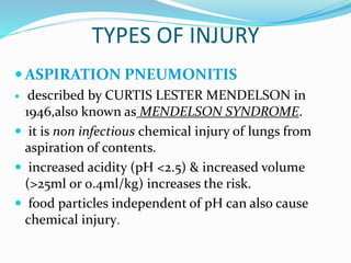 Aspiration prophylaxis in full stomach | PPTX