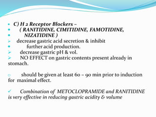 Aspiration prophylaxis in full stomach | PPTX
