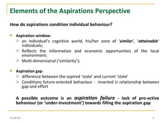 Aspirations and wellbeing essp2-ifpri (july 30, 2010) | PPT