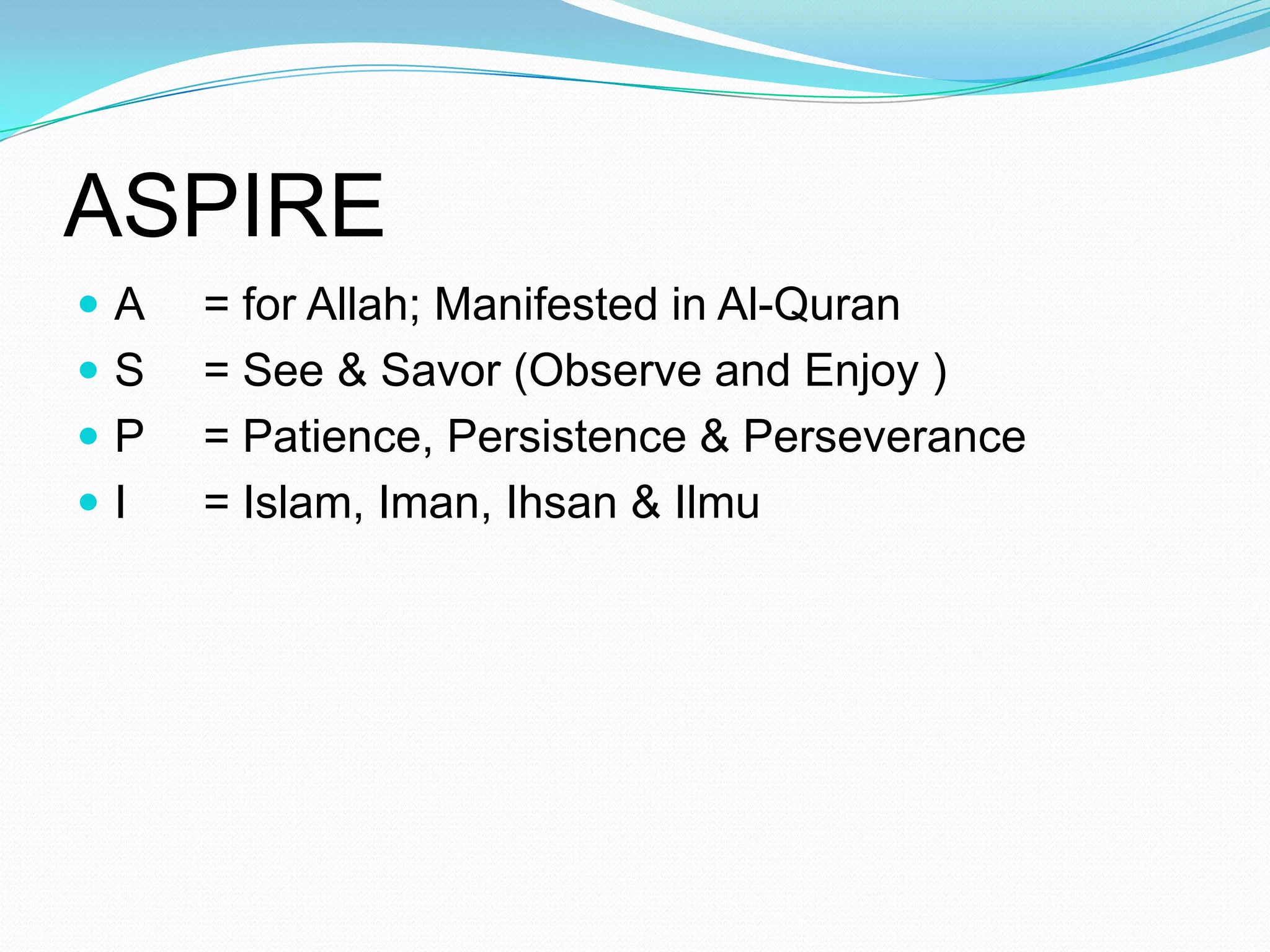 ASPIRE a concept at AspireInstitute.com