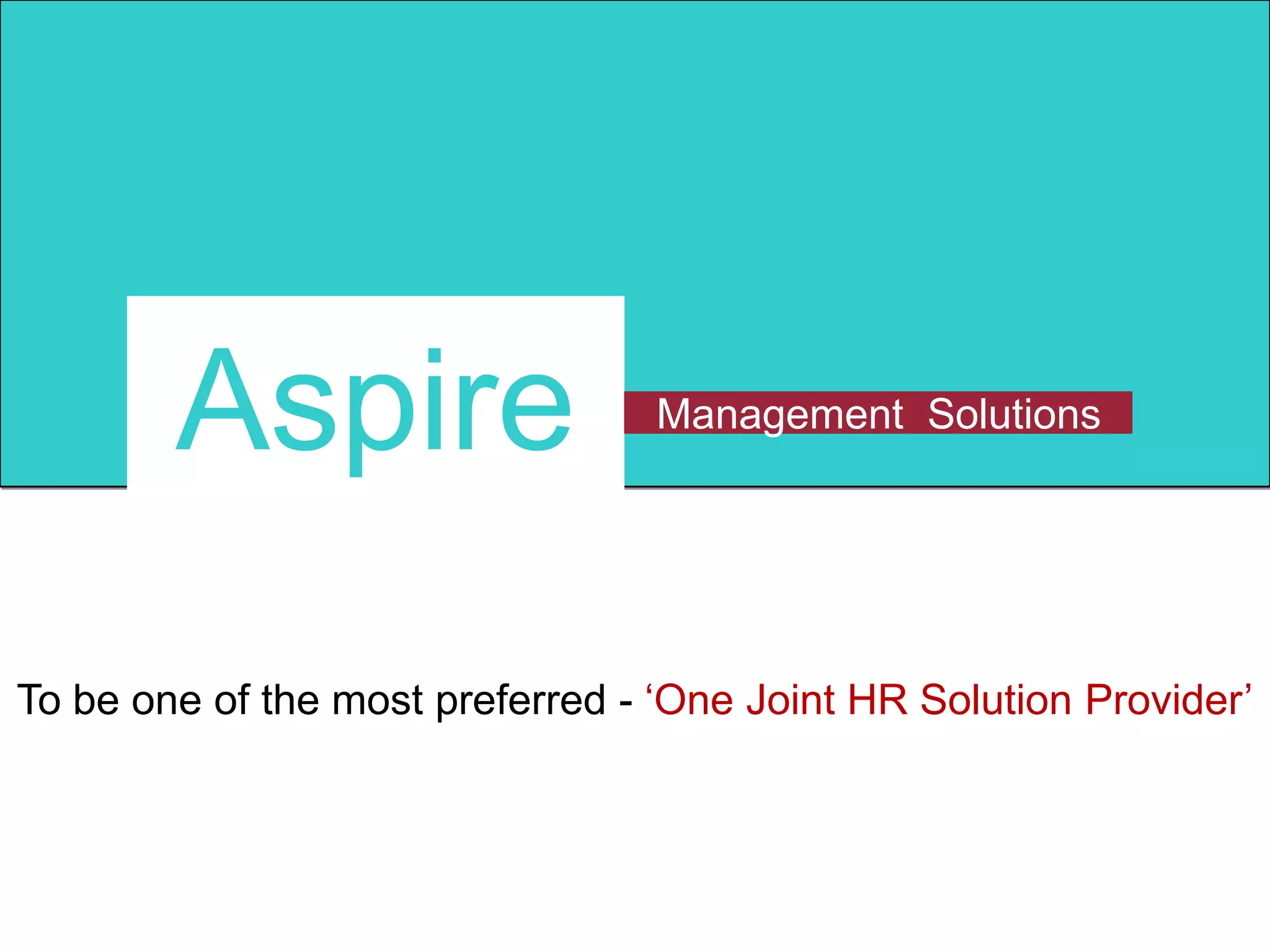 Aspire Management Solutions Ppt. | PPSX