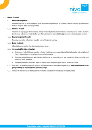 Aspire_Prospectus.pdf niva health insurance | PDF