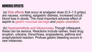 USES ADVERSE EFFECTS AND CONTRAINDISCTIONS ASPIRIN | PPT