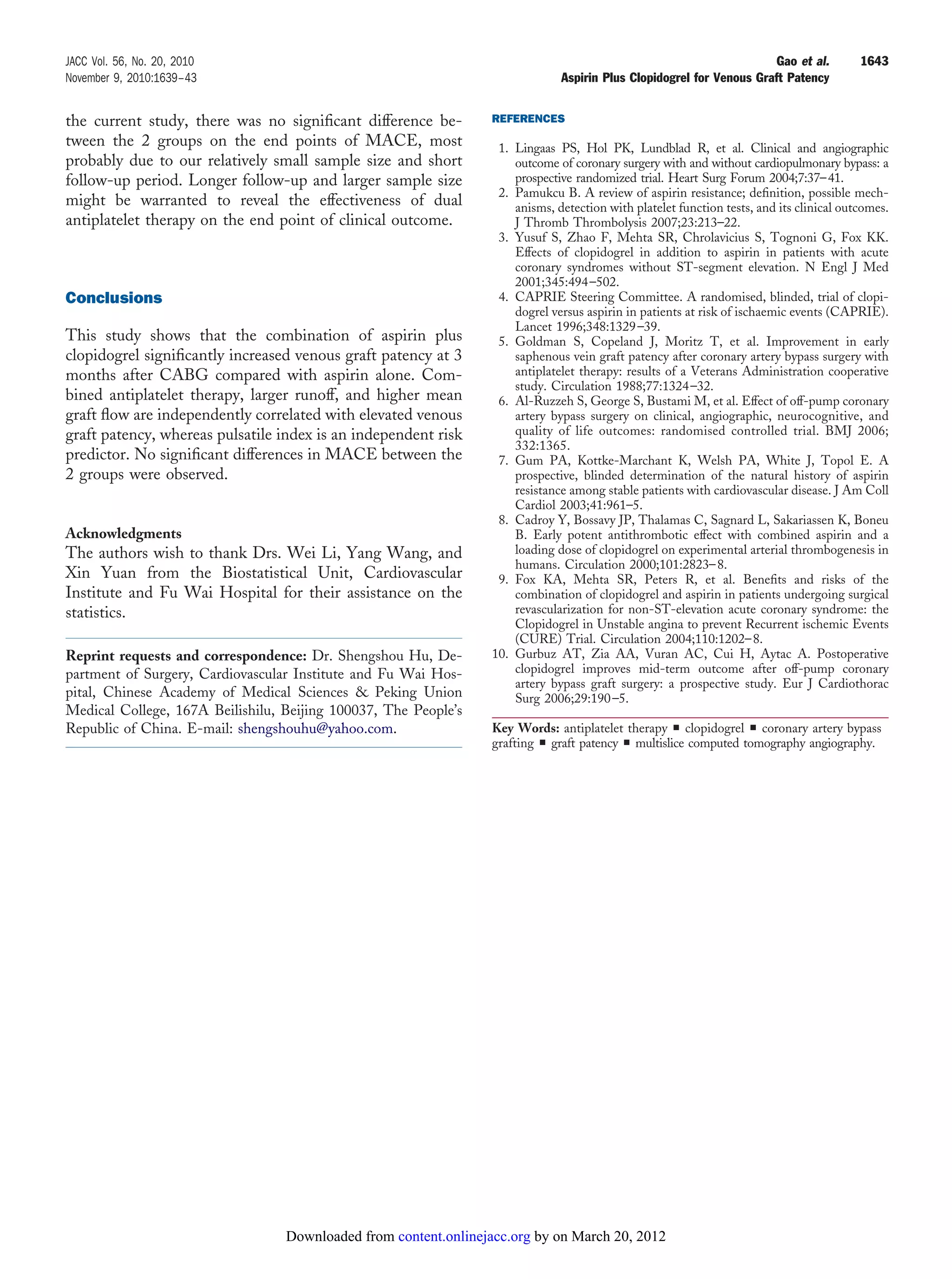 Aspirin and plavix | PDF