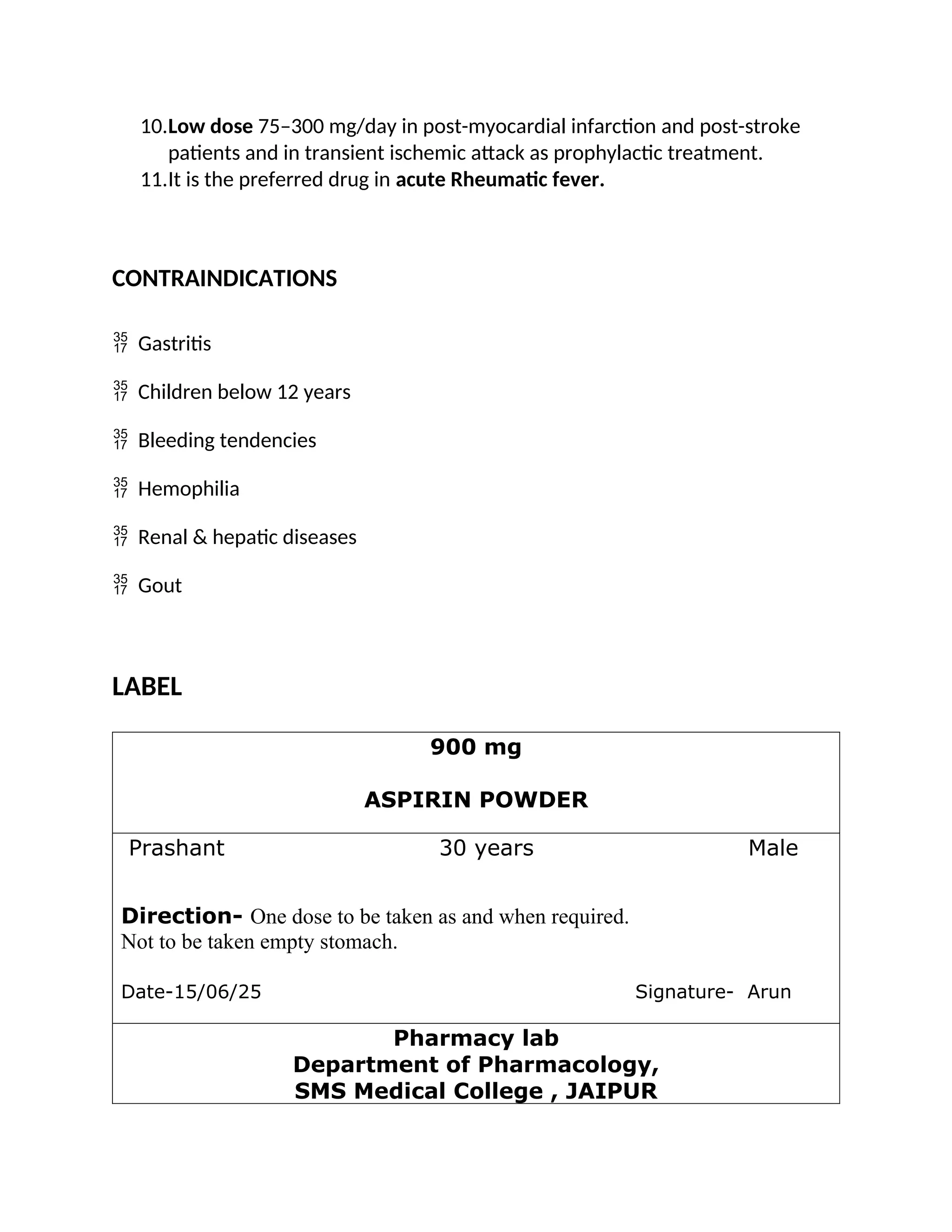 Aspirin powder or Acetyl salicylic acid powder.docx