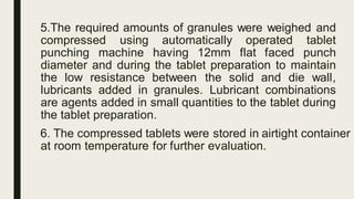 Preparation and Evaluation of Aspirin tablets | DOCX
