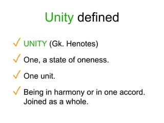 A Spirit of UNITY | PPTX