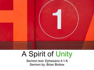 A Spirit of UNITY | PPT