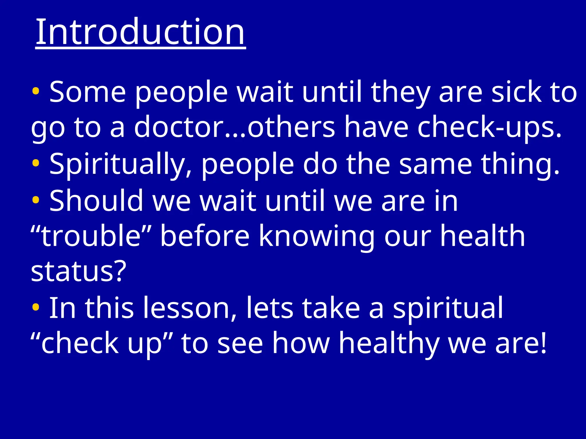 Assessment A Spiritual Checkup 3529881.ppt
