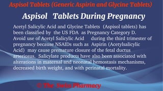 Aspisol Tablets (Generic Aspirin and Glycine Tablets) | PDF