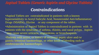 Aspisol Tablets (Generic Aspirin and Glycine Tablets) | PDF