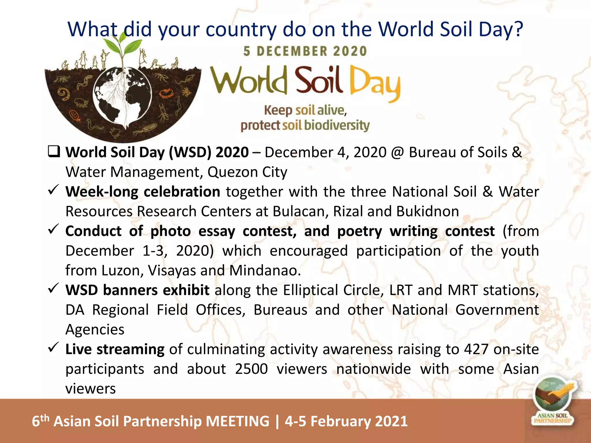 Item 2. National updates on soil: Philippines | PPT