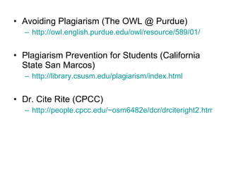 A & S Plagiarism Presentation | PPT