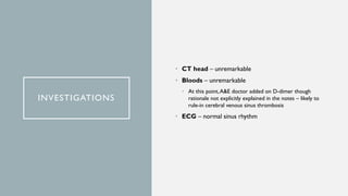 Stroke in Young Patients - Case Study | PDF
