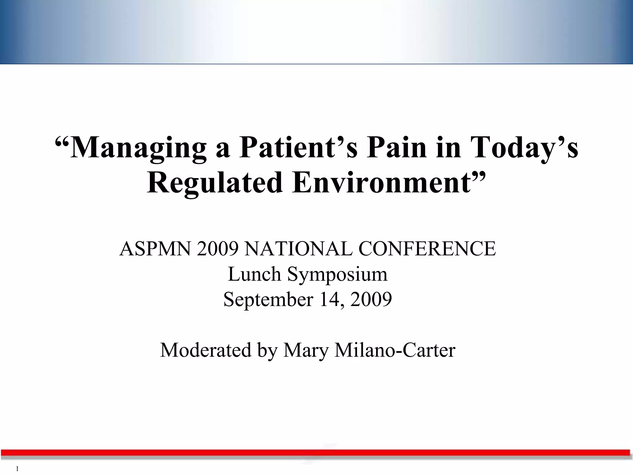 “The Value of Drug Monitoring in Chronic Opioid Therapy Patients” | PPT ...