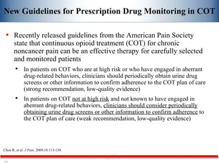 “The Value of Drug Monitoring in Chronic Opioid Therapy Patients” | PPT ...