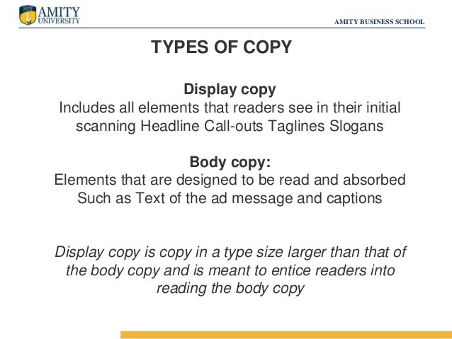 Copywriting & Storyboarding (Advertising & Sales Promotion)