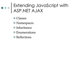 ASP.NET AJAX Basics | PPT | Web Development | Internet