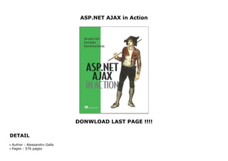 ASP.NET AJAX in Action | PPT